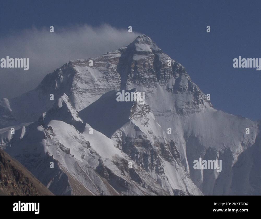 MS North Face of Mount Everest in the Himalayas Stock Video Footage - Alamy