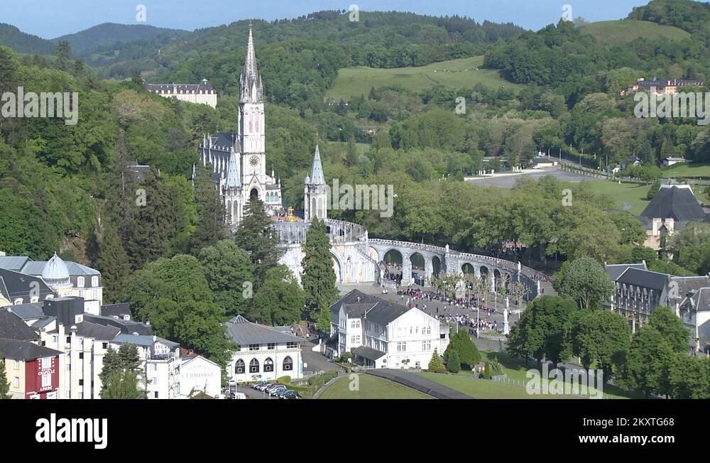 View lourdes from cathedral Stock Videos & Footage - HD and 4K Video ...