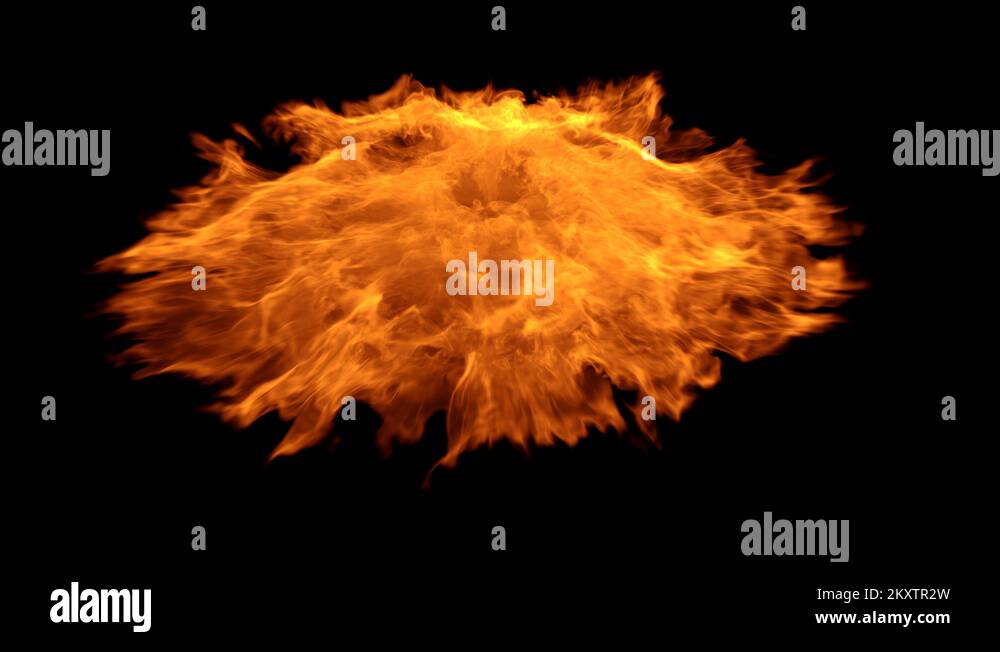 Seamlessly looped ring of fire / fire from rocket launch / shockwave ...