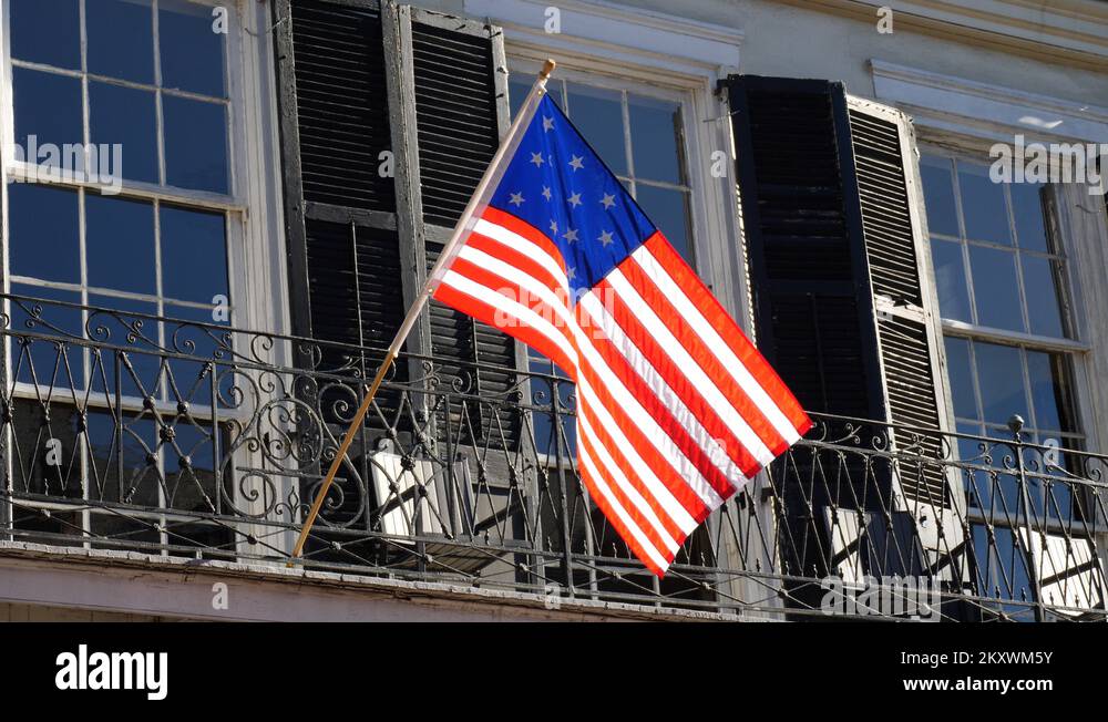 American flag on building Stock Videos & Footage - HD and 4K Video ...