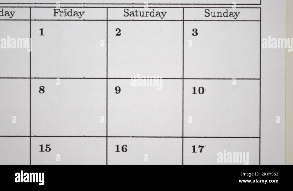 Sign the day in the calendar with a pen, draw a smile Stock Video ...