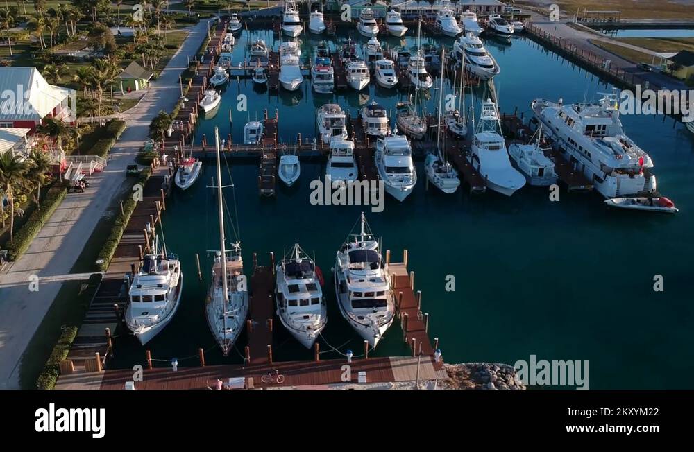 Yacht Club Marina Zone At Old Bahama Bay West End Bahamas Stock Video ...