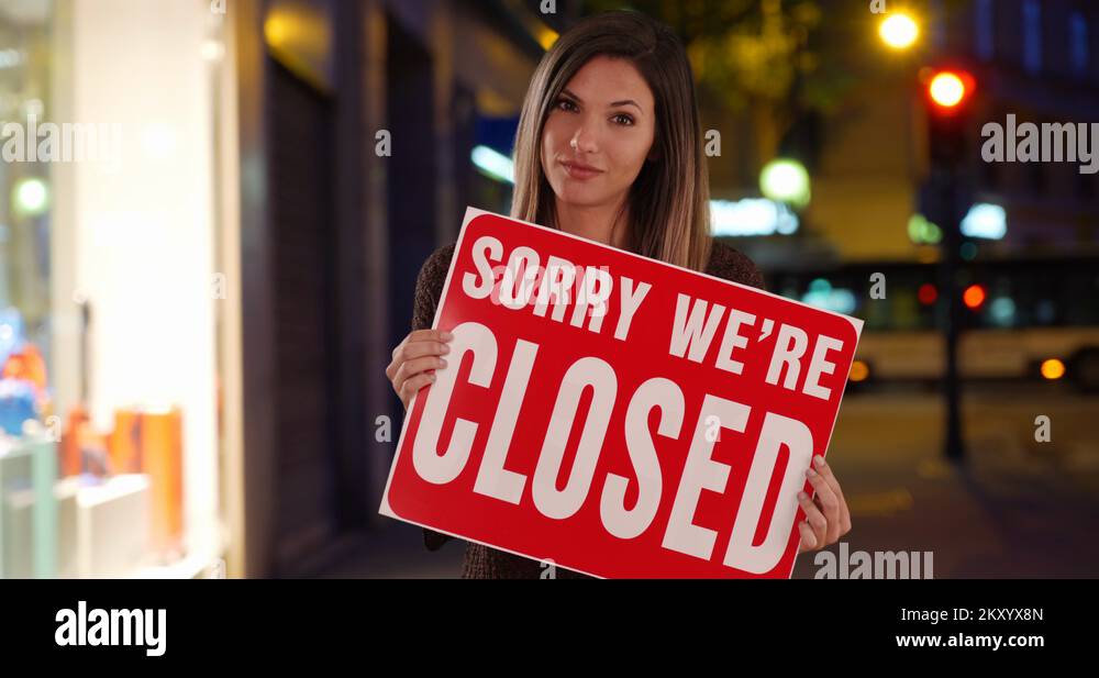 Sidewalk closed sign night sidewalk closed sign Stock Videos & Footage ...