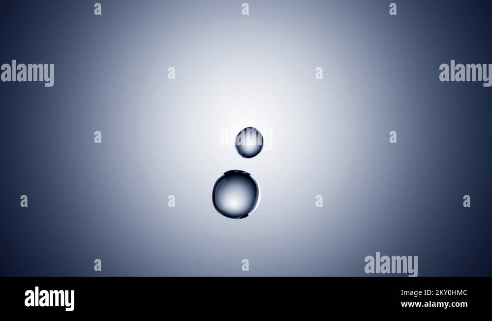 Cg animation of two water drops colliding splash blue gradient ...