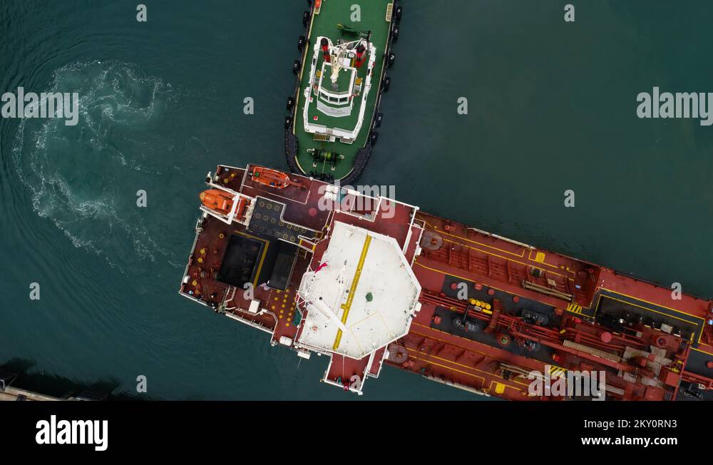 Tugboat pushing tanker tug boat ship container Stock Videos & Footage ...