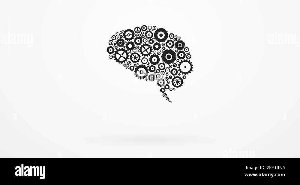 Brain Teamwork Concept Of Cogs And Gears Spinning Animation Stock Video ...