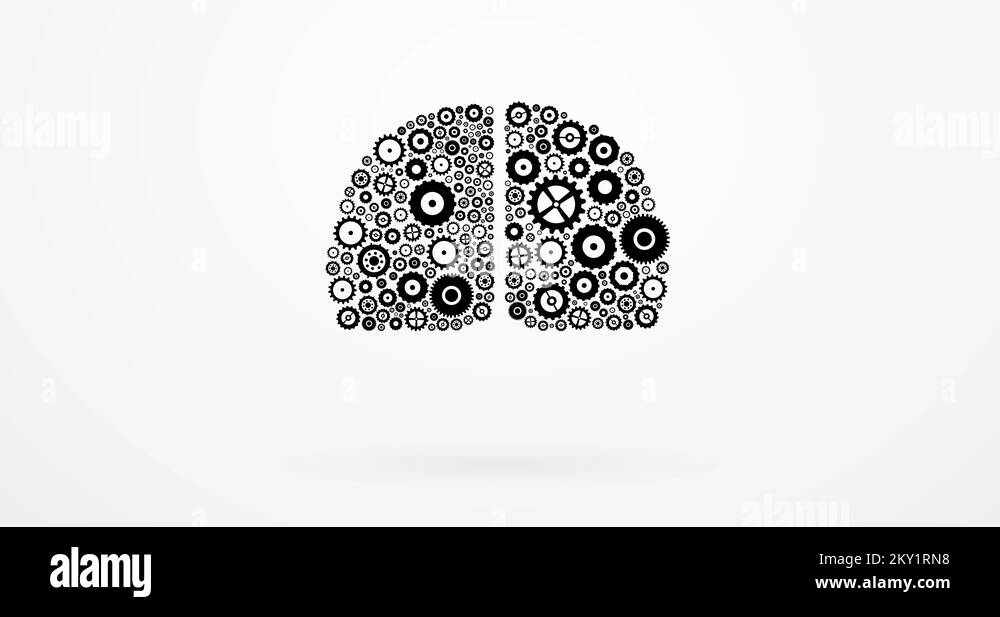 Brain Teamwork Concept Of Cogs And Gears Spinning Animation Stock Video ...