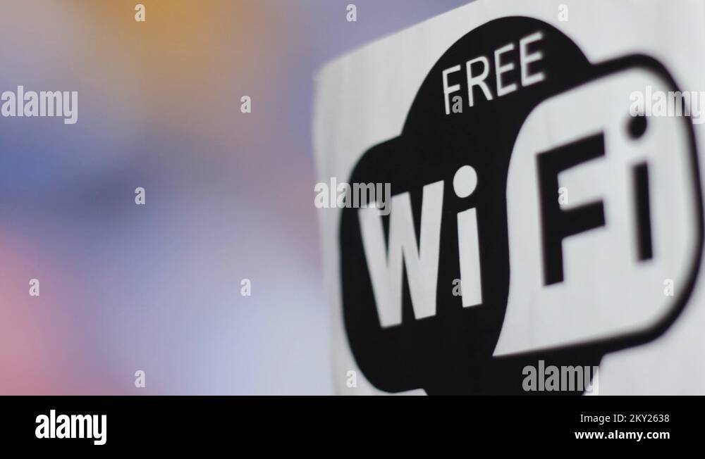 Free WI FI Sign,Bokeh background Stock Video Footage - Alamy