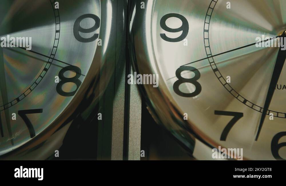 White clock face. Close up of a white clock face with reflection Stock ...