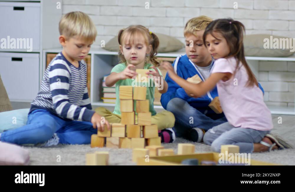 Kids building tower of blocks Stock Videos & Footage - HD and 4K Video ...