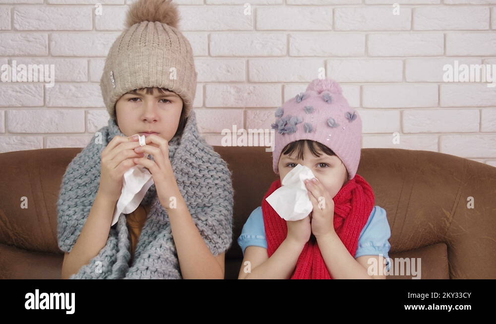 Flu is a runny nose Stock Video Footage - Alamy