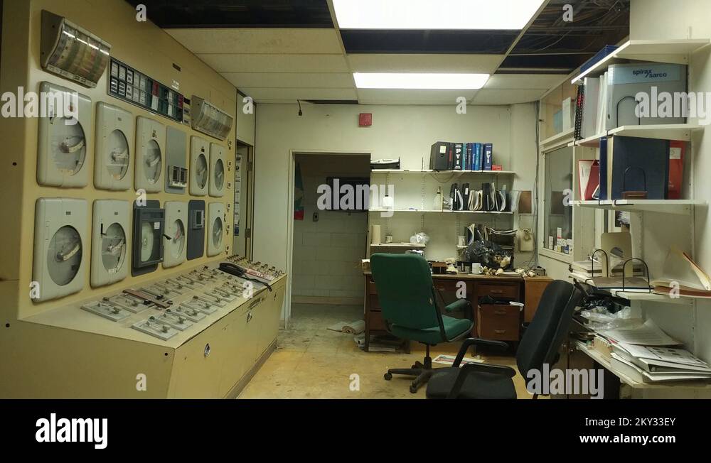 Old school control room with weird gauge and alarm sound Stock Video ...