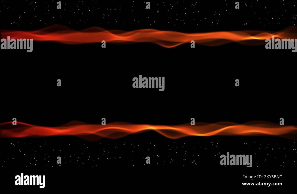 Blazing red stream, fire flame border with stars Stock Video Footage ...