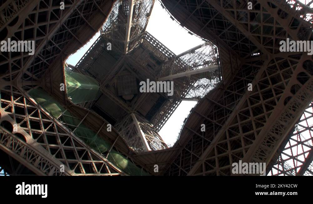 Eiffel tower architecture from below Stock Videos & Footage - HD and 4K ...