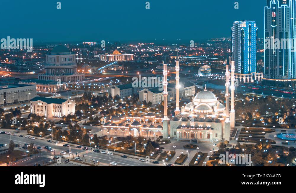 Mosque Heart Of Chechnya View In Grozny, The Capital Of Chechnya ...