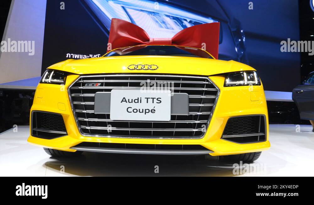 Audi TTS Coupe On Display At International Car Show Stock Video Footage ...