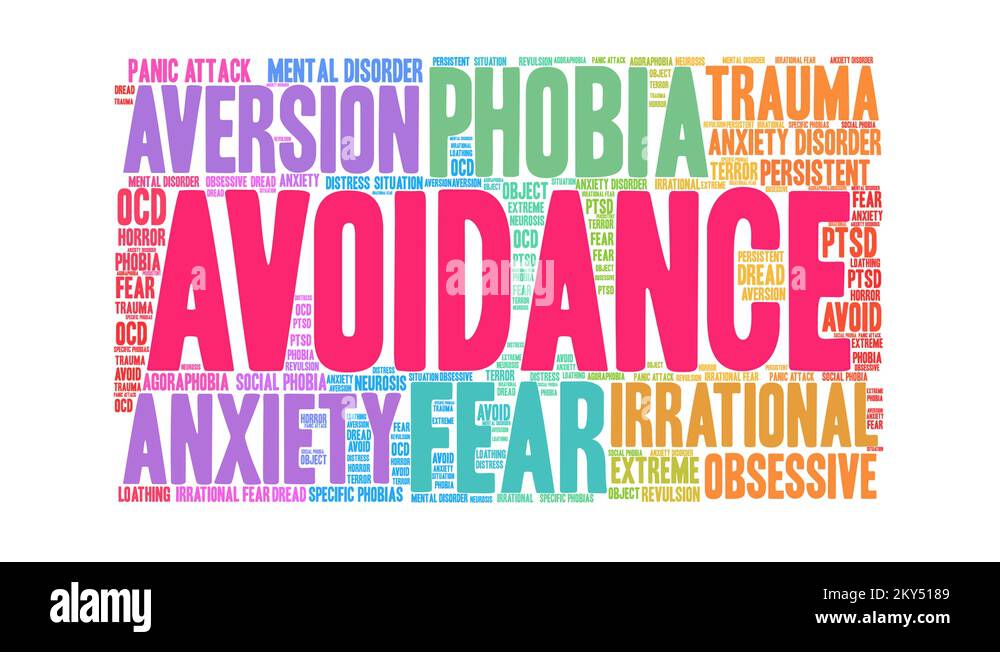 Avoidance Word Cloud Stock Video Footage - Alamy