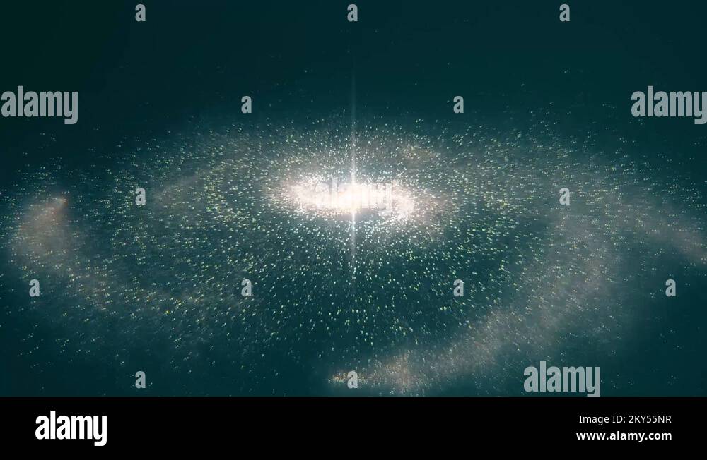 Galaxy in Deep Space. Spiral galaxy, animation of Milky Way. Flying ...