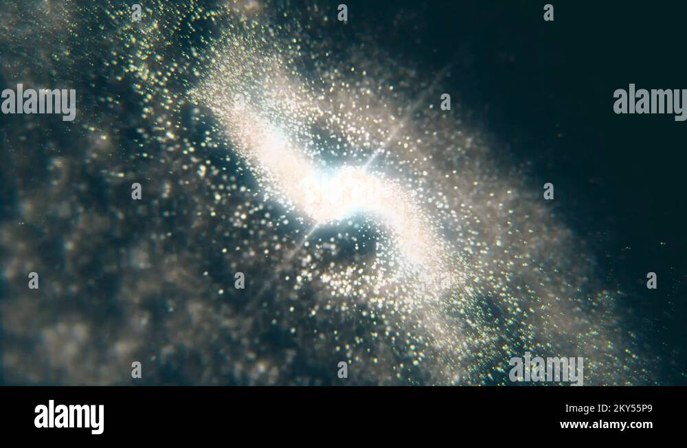 Galaxy in Deep Space. Spiral galaxy, animation of Milky Way. Flying ...