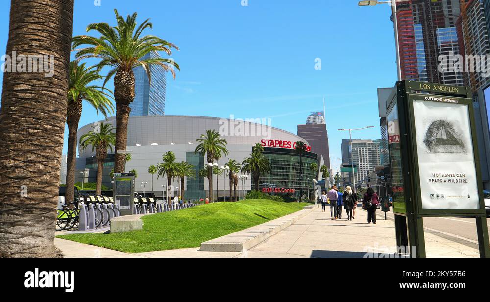 NBA Staples Center, Convention Center and digital billboards in Los ...