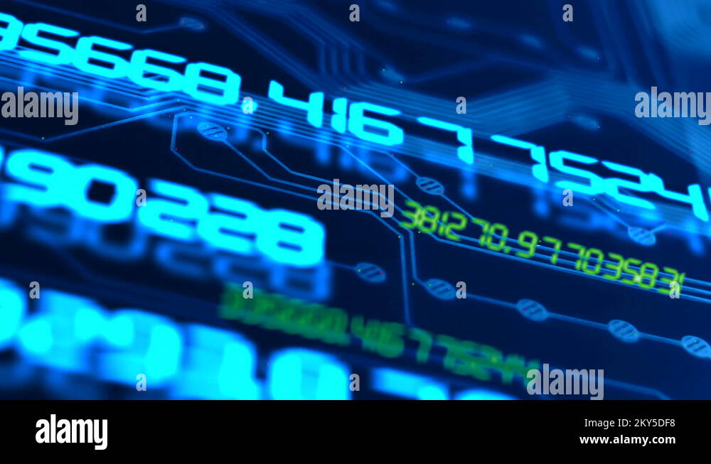 Quantum computer visualization. Calculations are carried out Stock ...