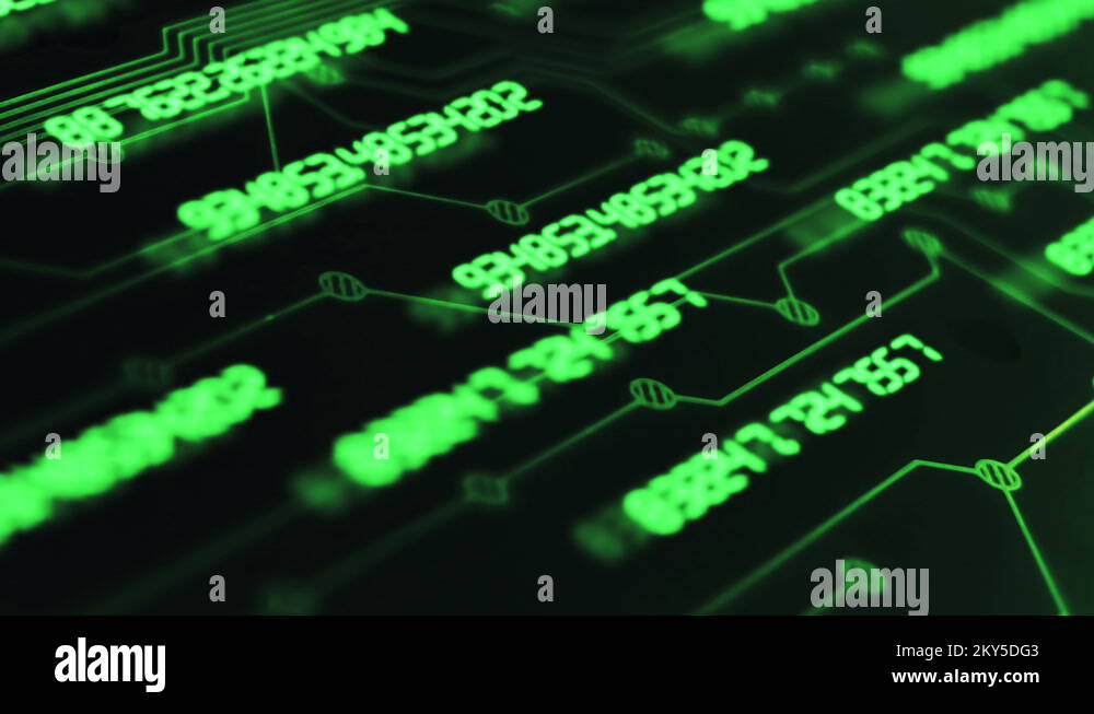 Quantum computer visualization. Calculations are carried out Stock ...