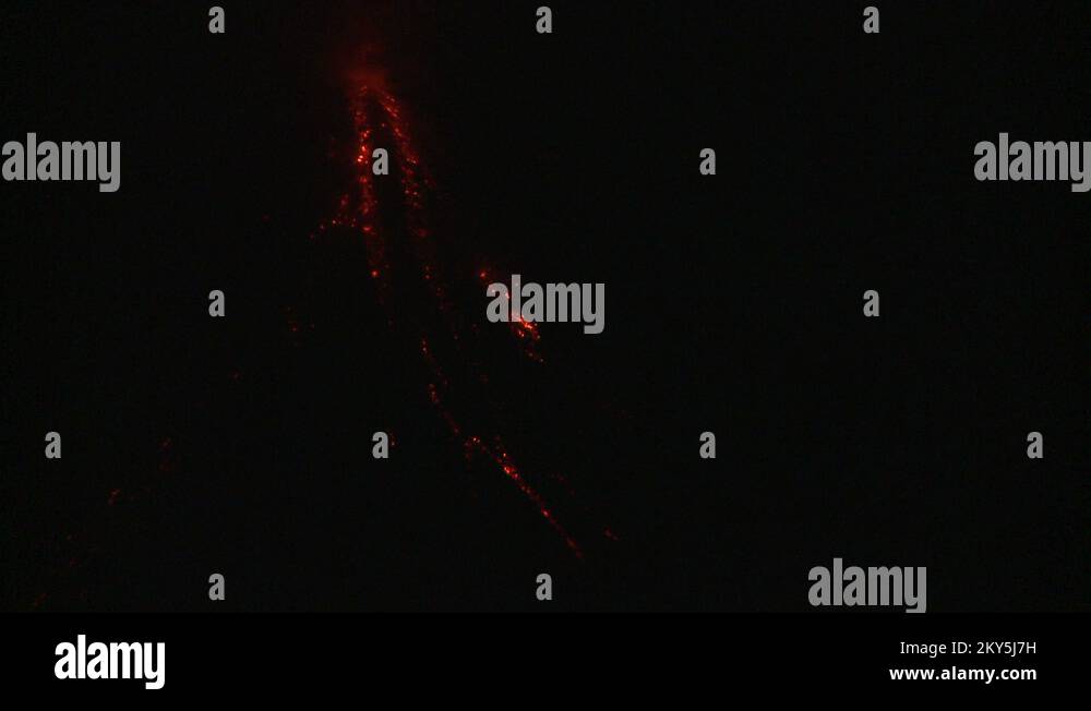 Lava Pours From Active Mayon Volcano At Night Stock Video Footage - Alamy Lava Pours From Active Mayon Volcano At Night Stock Video Footage - Alamy