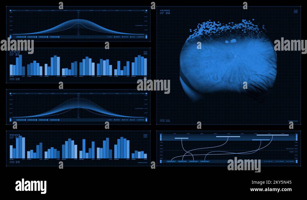 Monochromatic visual display: animated graphs, readouts, indicators ...