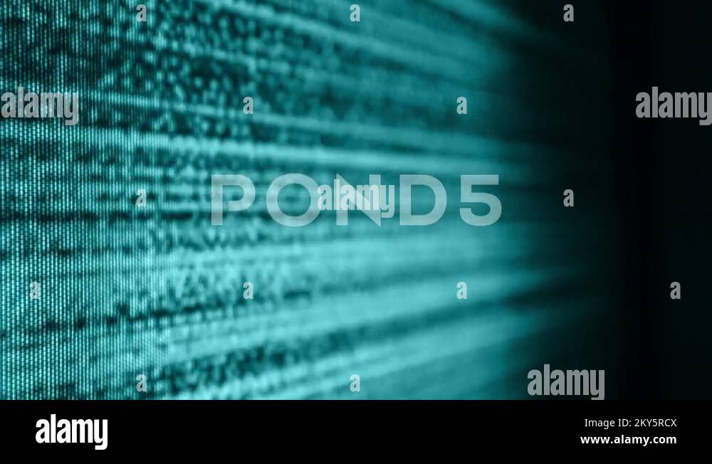 Classic tv screen noise flickering pixels Stock Video Footage - Alamy