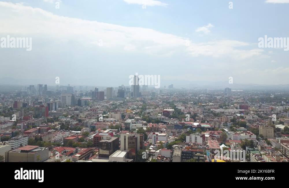 Mexico City's Dense Skyline Drone Reveal of Monument to the Revolution ...