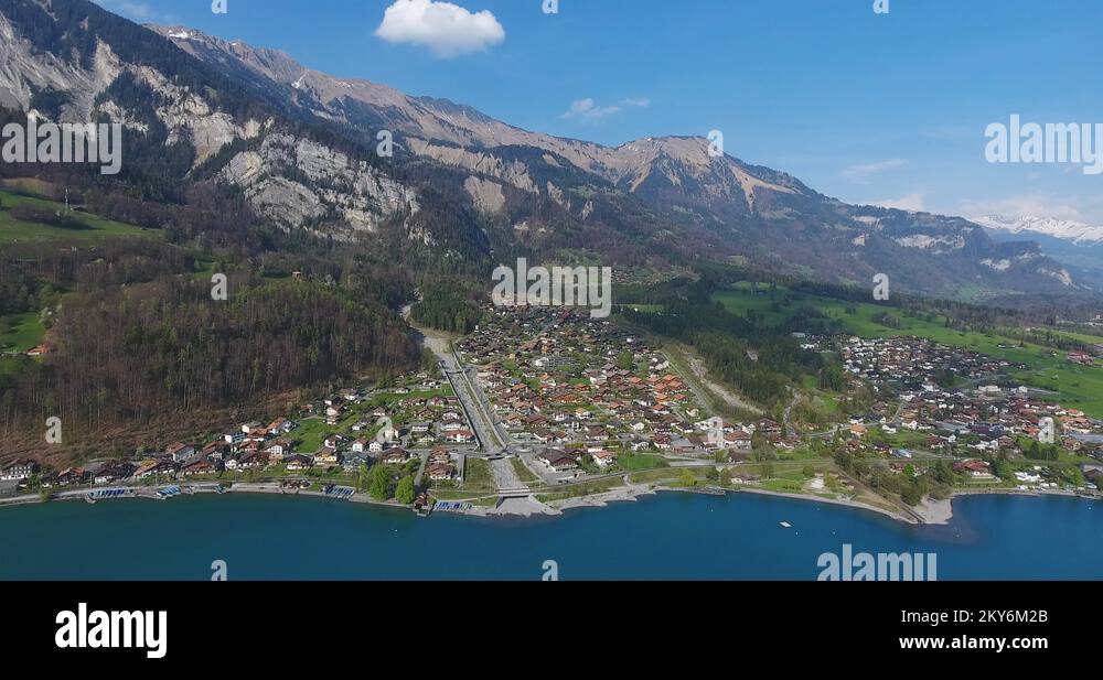 Brienz flood and landslide prevention Stock Video Footage - Alamy