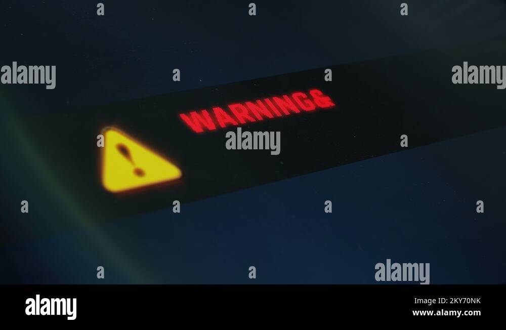 Hacking Detected Screen Text System Notification Warning System Breach Stock Video Footage 1195