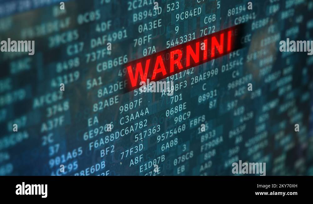 Alert message, hacking detected on screen, system under attack, data theft Stock Video Footage ...