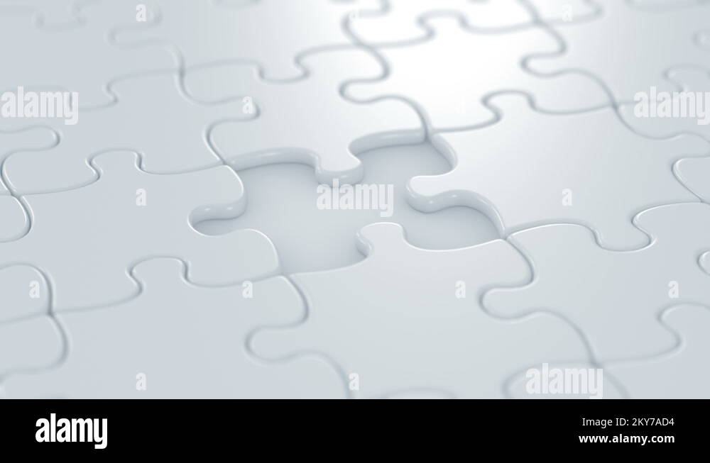 Beautiful 3d Animation of the Falling Final Puzzle Piece Red Color in ...