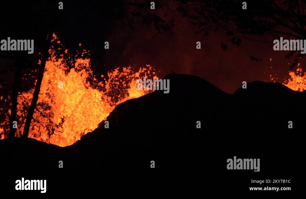Lava eruption fissure forest Stock Videos & Footage - HD and 4K Video ...
