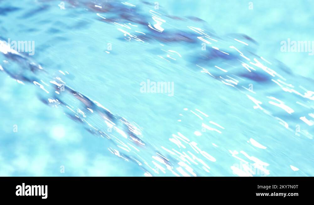 Pool Water Background Loop. water flows into the pool from the hose ...