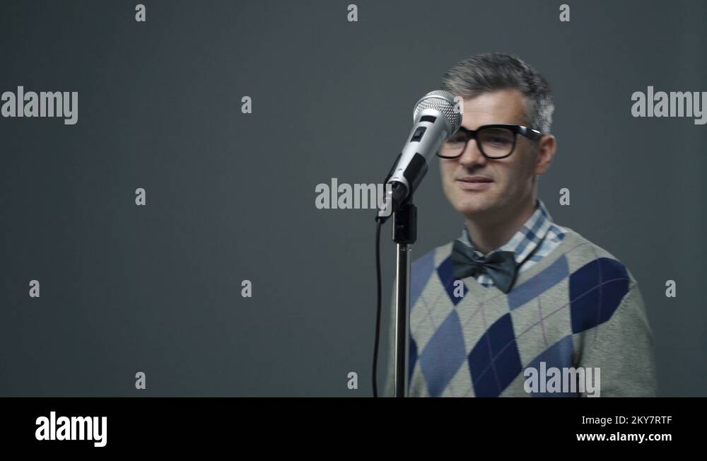 Speaker adjusting microphone Stock Videos & Footage - HD and 4K Video ...