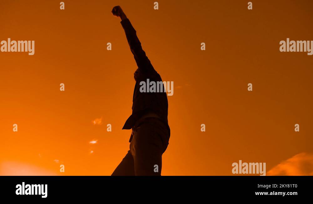 Fist in air in silhouette Stock Videos & Footage - HD and 4K Video ...