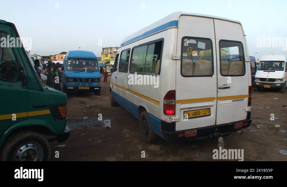 ACCRA, GHANA : Scenery of KANESHIE BUS TERMINAL Stock Video Footage - Alamy