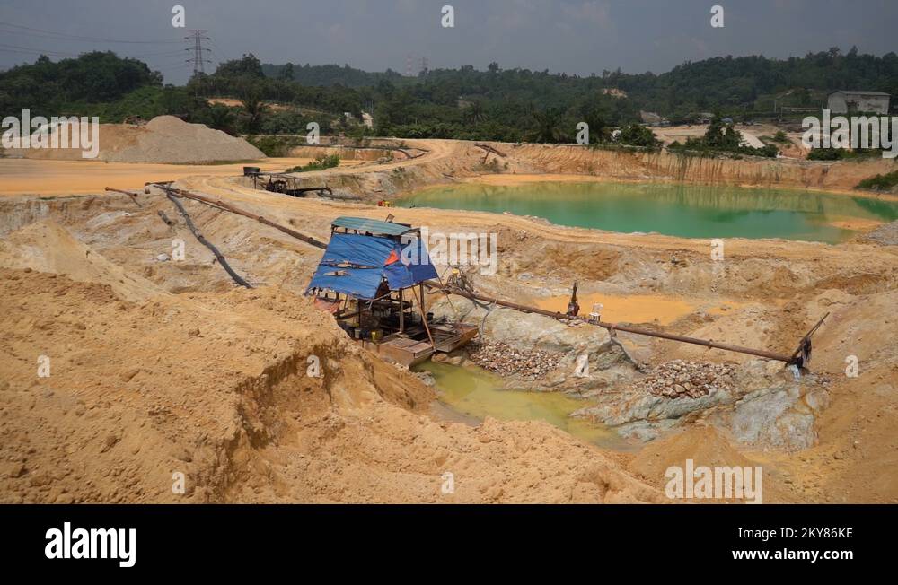 sand mine operation after deforestation Stock Video Footage - Alamy