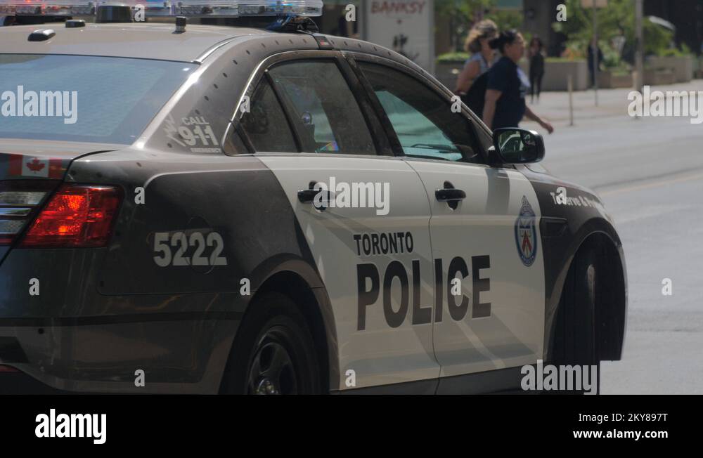 Toronto Emergency Crime Scene Intersection Police Cop Car Cruiser Trunk ...