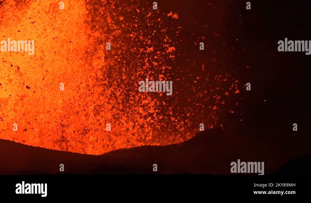 Volcanic eruption of Kilauea volcano in Hawaii at the end of May 2018 ...