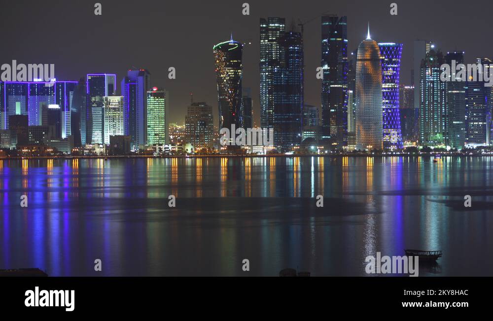 Doha skyline skyscrapers city buildings Stock Videos & Footage - HD and ...