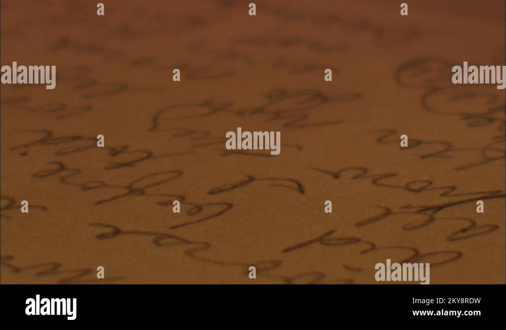 Tabletop writing a letter by candle light Stock Video Footage - Alamy