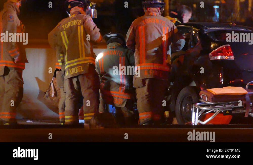 Firefighter extricating Victim from a Car Wreck - 24fps 1080p Stock ...
