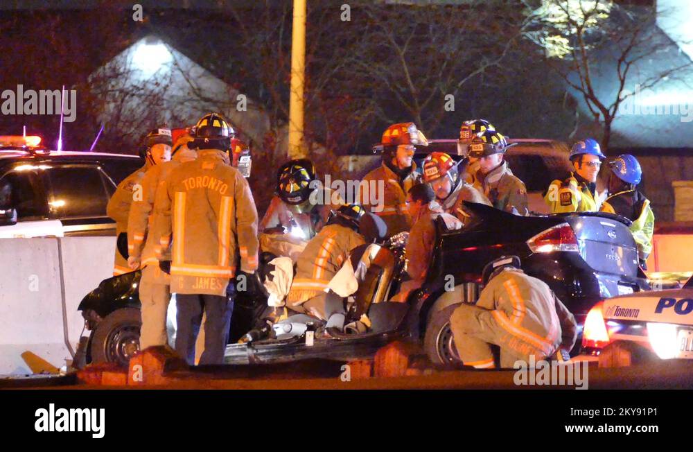 Firefighter extricating Victim from a Car Wreck - 24fps 1080p Stock ...