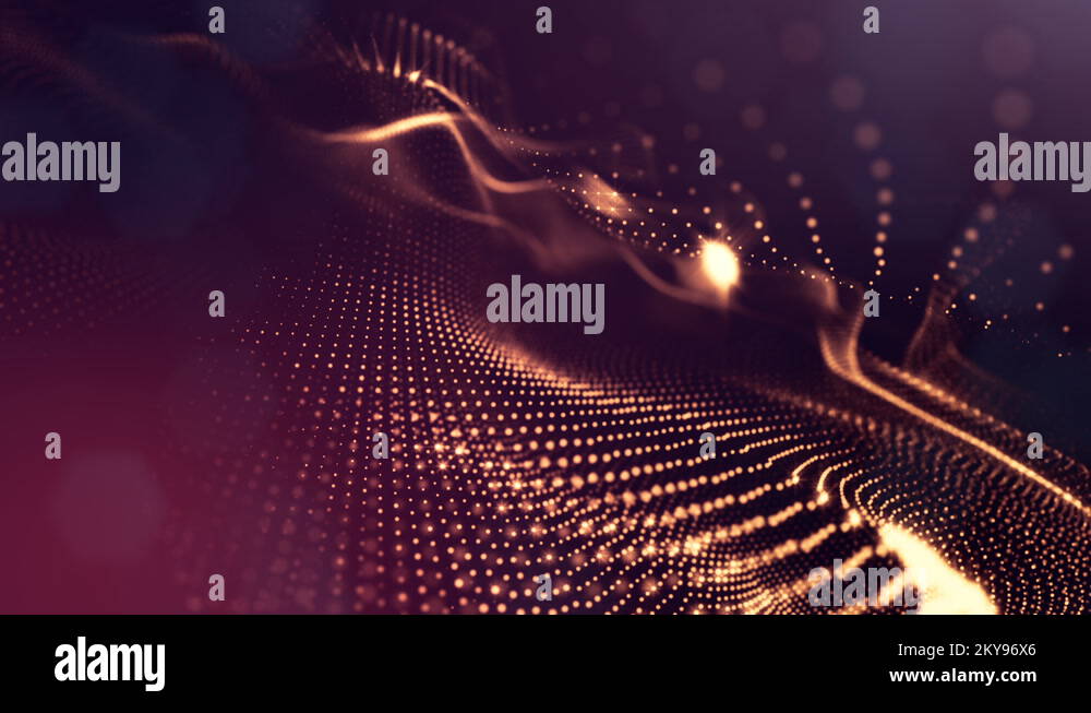 Abstract dark background as a loopable sequence with glow particles and depth of Stock Video ...