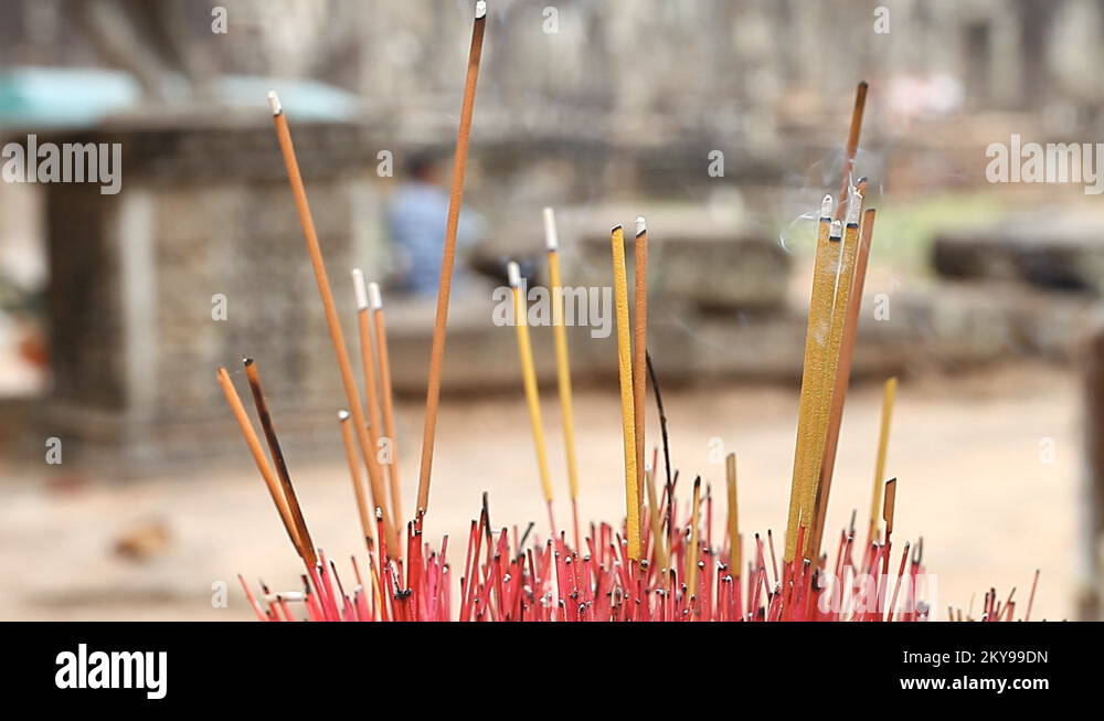 Buddhism. Aromatic sticks in temples and pagodas of Asia Stock Video ...