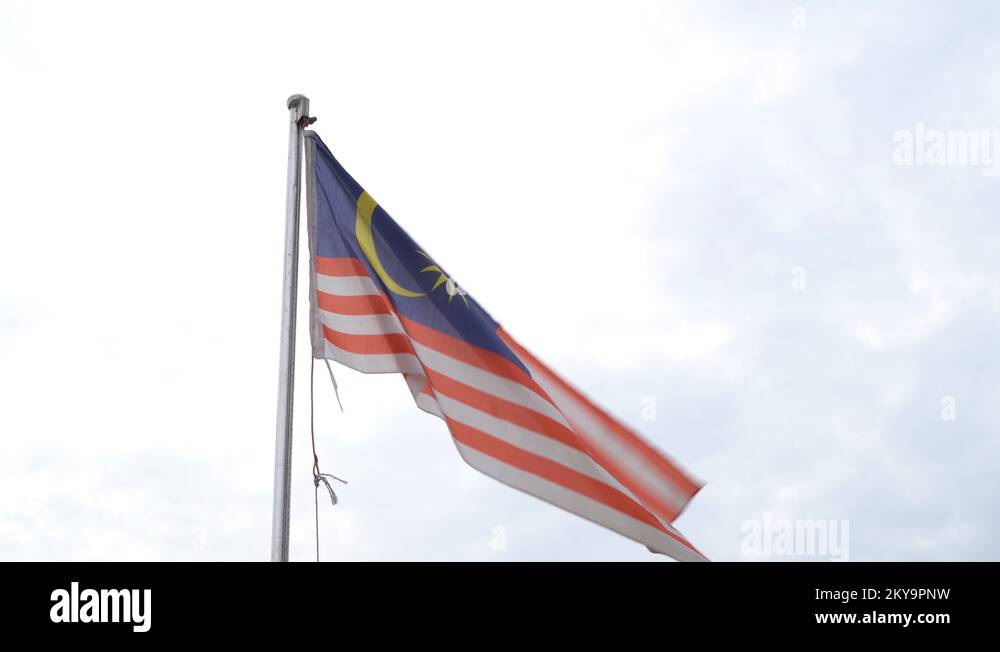 malaysia flag at dataran merdeka Stock Video Footage - Alamy