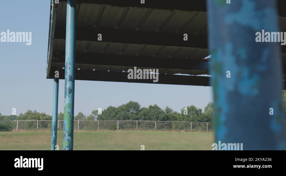 Rundown Picnic Table Area In Empty Playground Stock Video Footage - Alamy